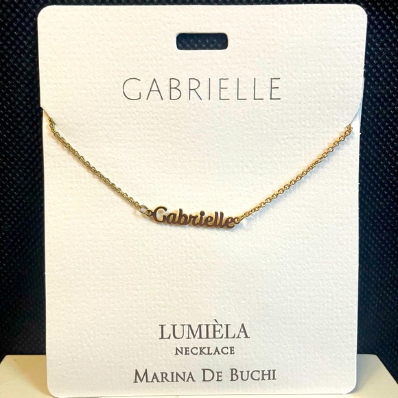 Jewelry | Gabrielle Personalized Gold Plated Name Necklace | Poshmark